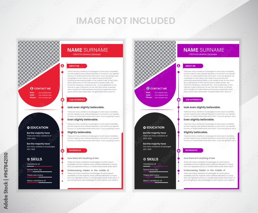 Minimal Resume CV Template. Resume/CV template with nice typography ...