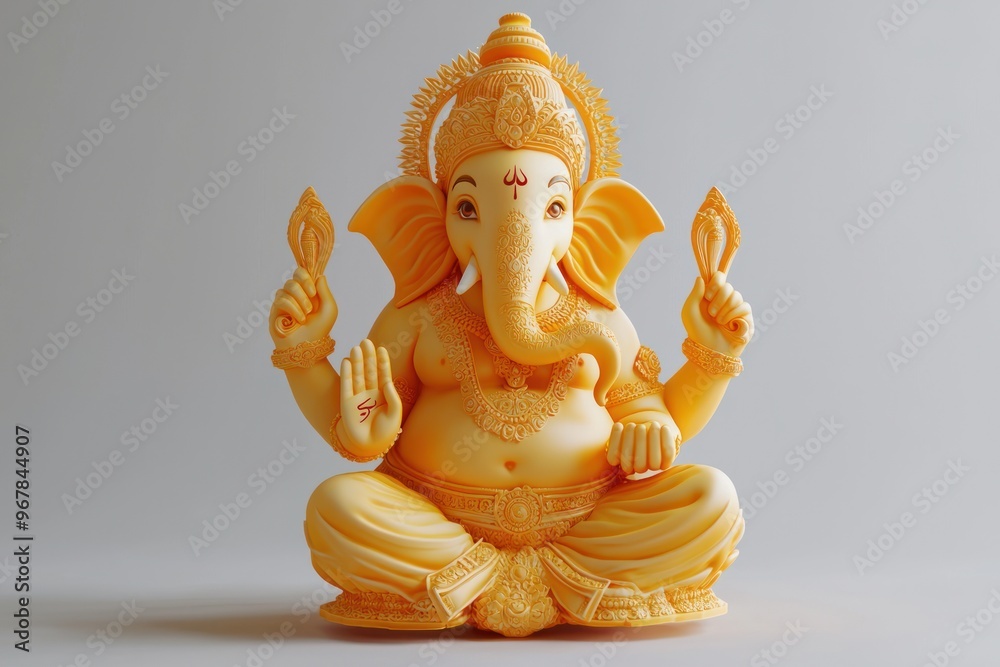3D Illustration of Ganesha is the Indian God of Wealth and Prosperity ...