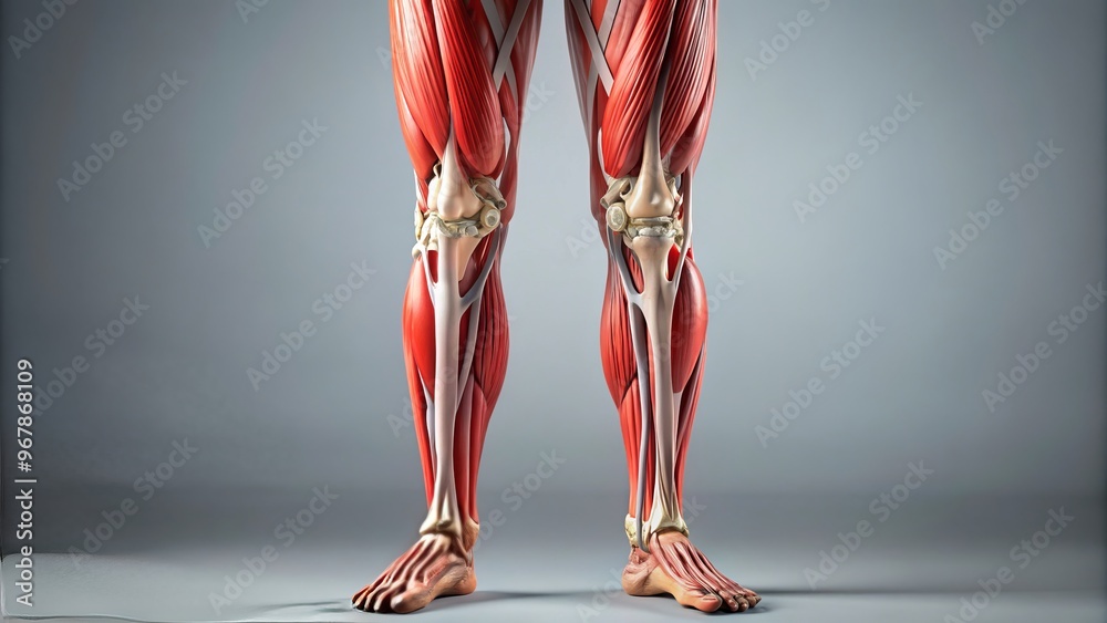 leg muscle structure model detailed anatomy Stock Illustration | Adobe ...