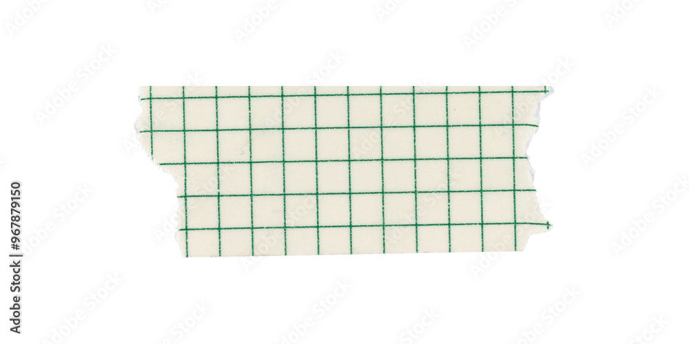 Aesthetic washi tape png clipart, green pattern on transparent ...