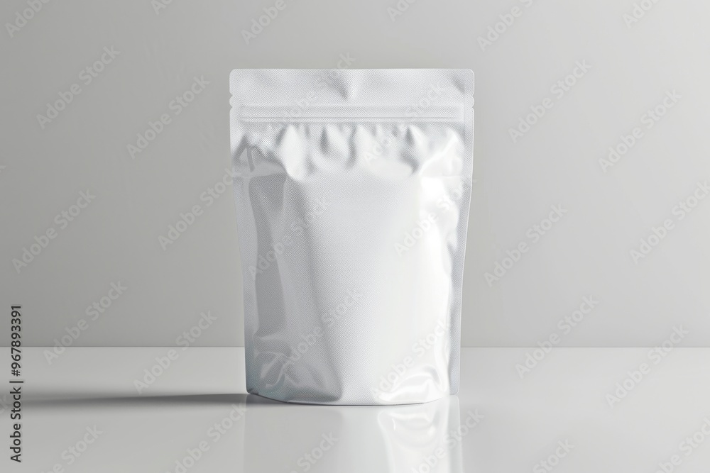 Product template mockup white creative blank stand up puch bag with ...