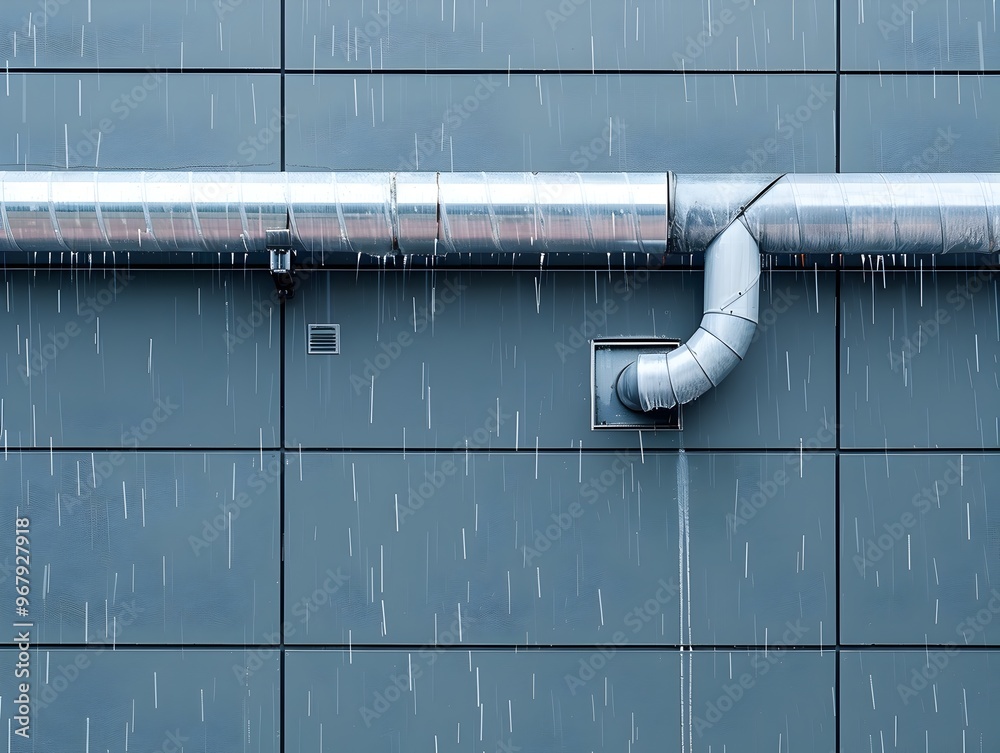 Rainwater Harvesting System on a Modern Building Facade Demonstrates ...