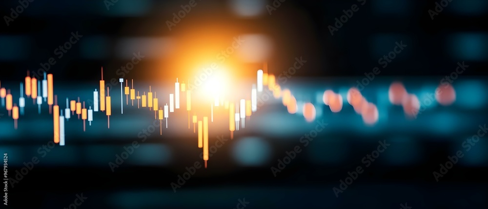 Candlestick chart of stock market or forex trading for financial ...