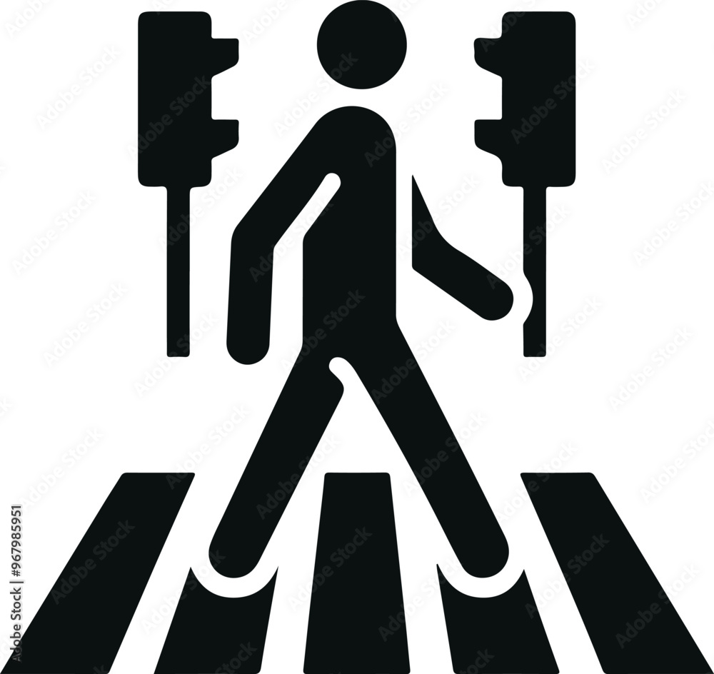 Monochrome Cosmonaut Symbol Crosswalk Icon For Emblems, Badges And ...