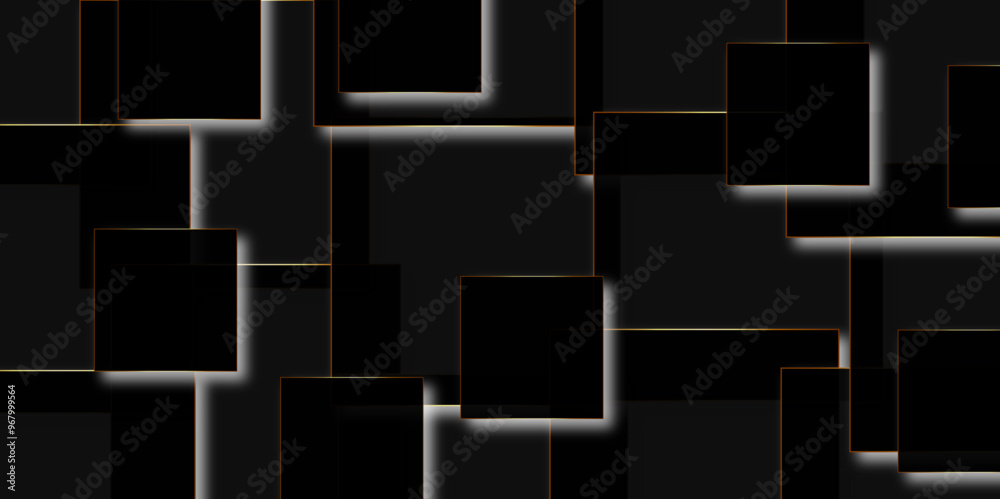 Black and white shadow Squares Design Background. Futuristic 3d ...