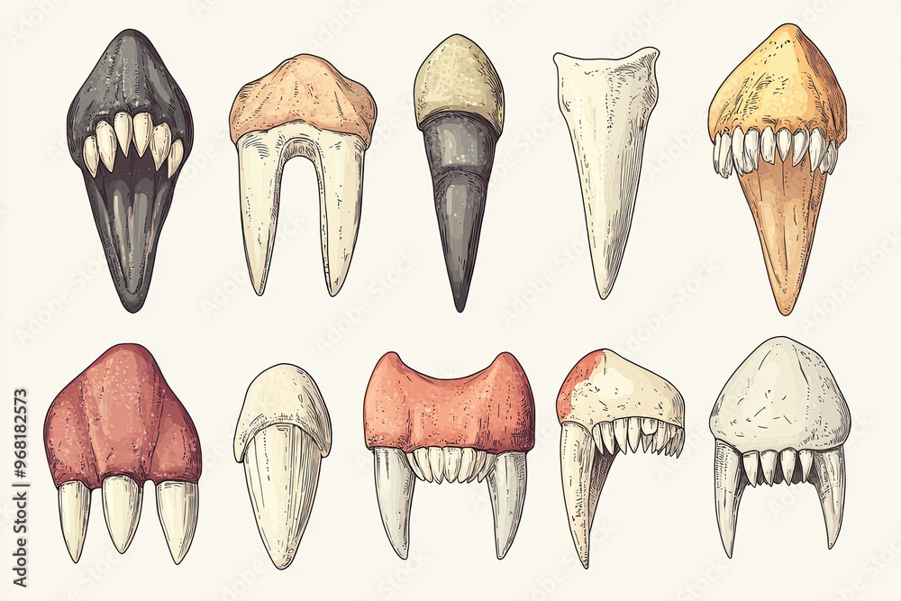 Teeth types fossil teeth animal teeth prehistoric teeth dental anatomy ...