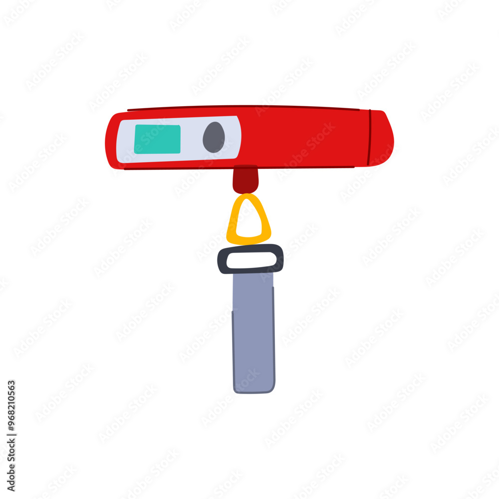 airline luggage weight cartoon. limit allowance, scale over, fees ...