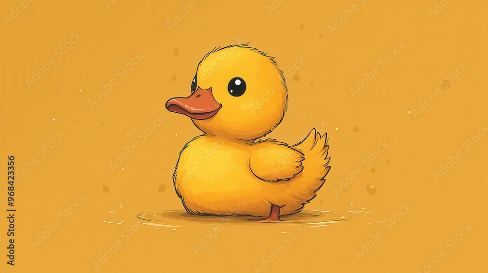 Simple duck clipart with clean lines and a white background for clarity ...