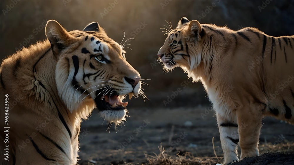 The majestic Royal Bengal Tiger, often referred to as the Indian Tiger ...