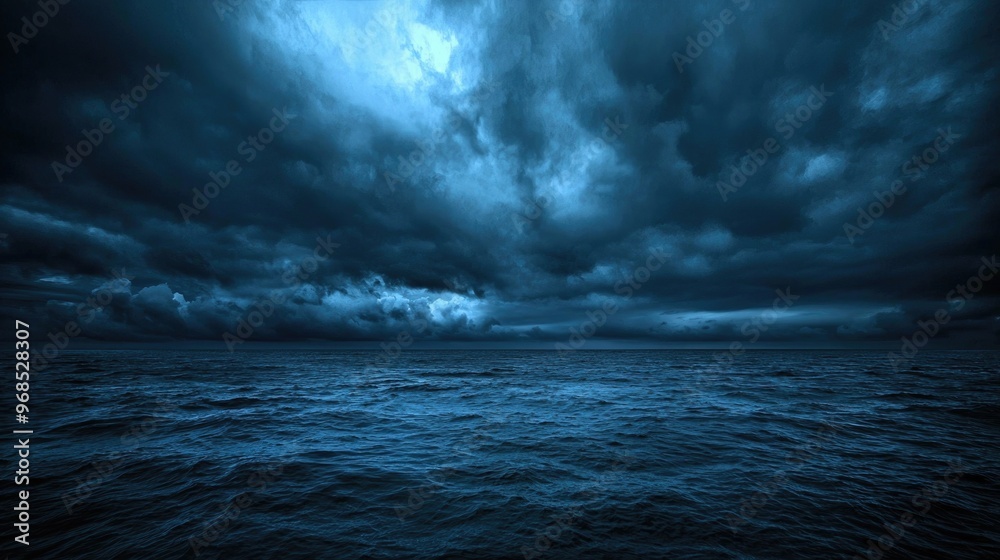 horror black blue sky sea haunted cloud scary ocean depression ...