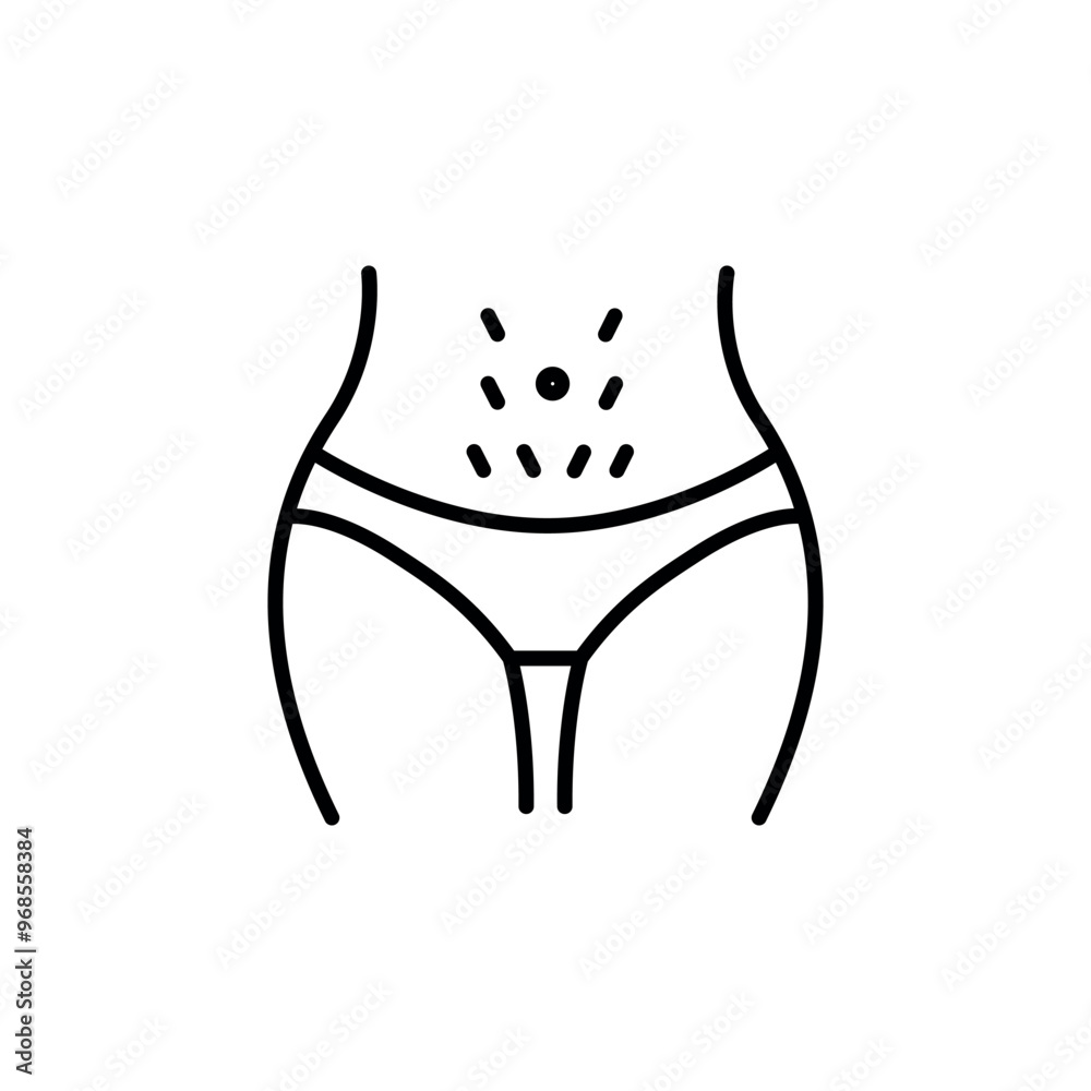 Bikini Waxing icon. Simple bikini waxing icon for social media, app ...