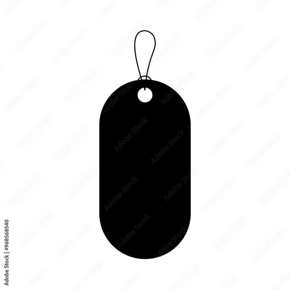 Blank black paper price tag or gift tag shape. Discount tag icon shape ...