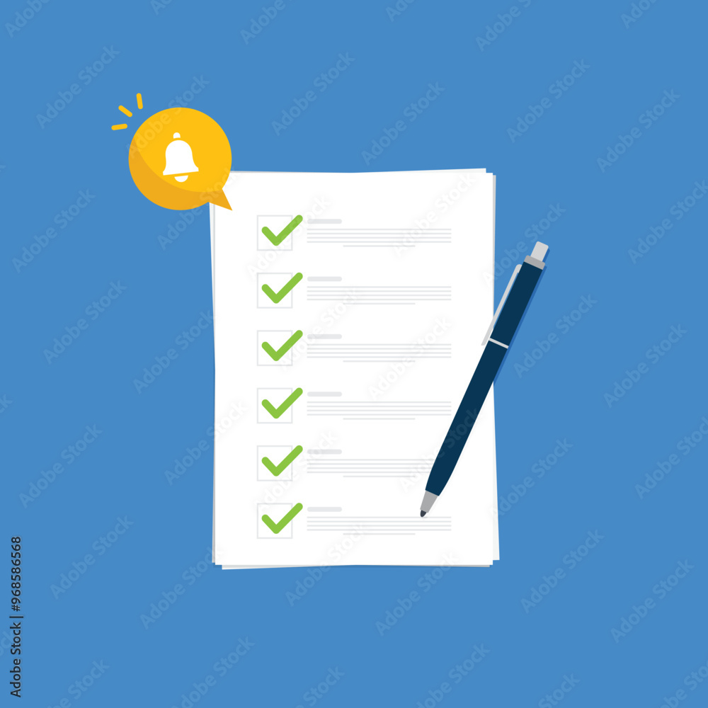 Check list document, paper check list and to do list with checkboxes ...