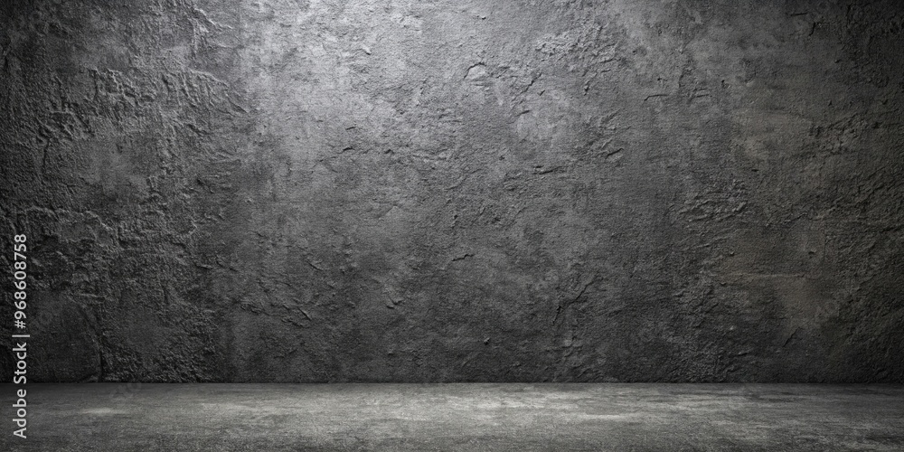 Rough graphite texture on black wall with concrete floor, perfect for ...
