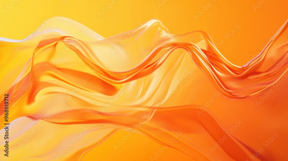 Dynamic orange background with fluid motion, waves, and abstract shapes ...