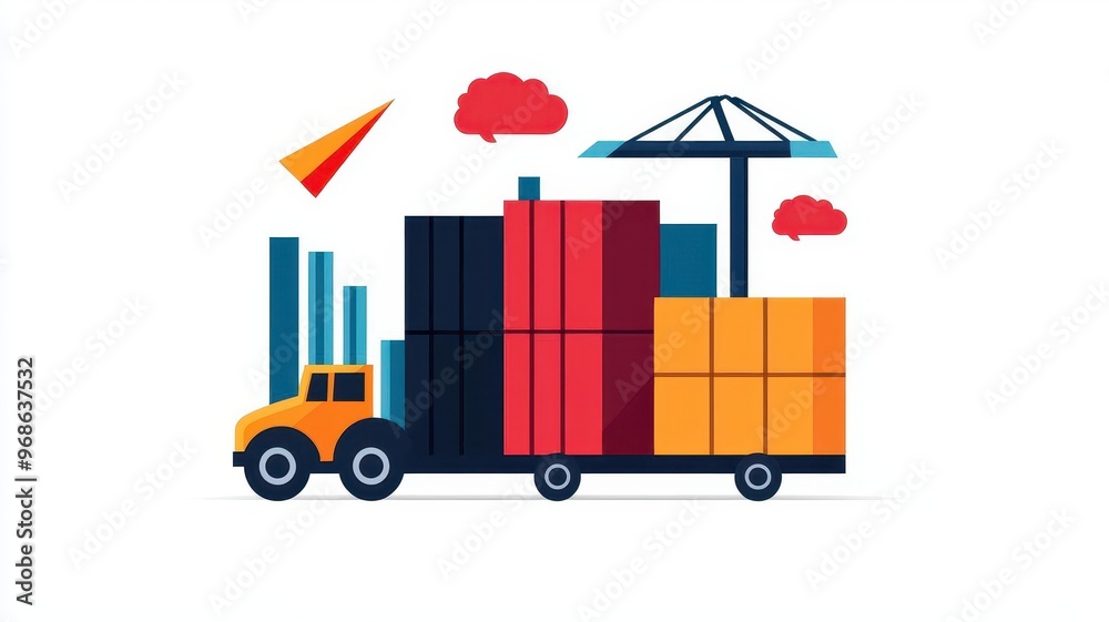 Steps of the supply chain infographic with icons for procurement ...