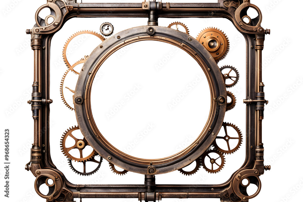 Steampunk border frame PNG transparent background Stock Illustration ...