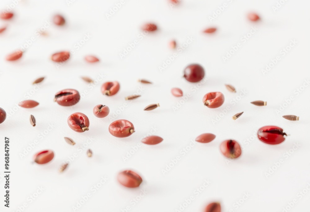 Cranberry seeds on transparent background in a close up perspect Stock ...