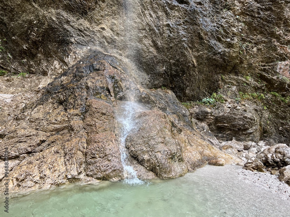 Waterfall Parabola on the Fratarica stream, Log pod Mangartom (Triglav ...