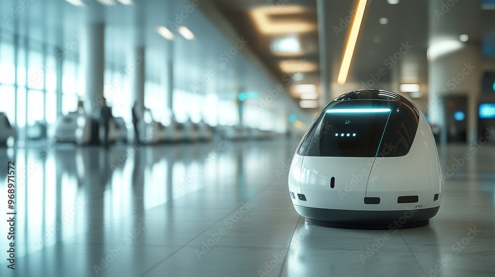 Futuristic AI-powered airports with automated check-in and baggage ...