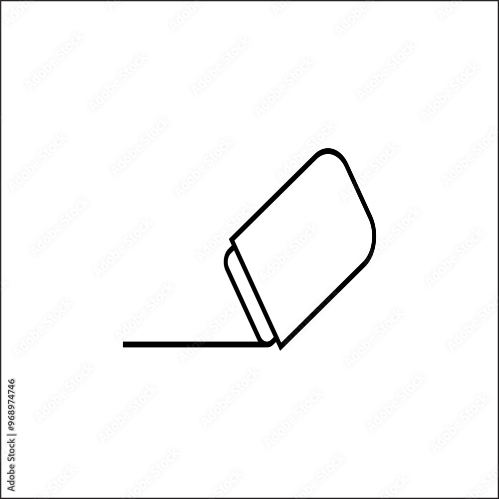 Eraser icon in trendy flat style isolated on white background. Eraser ...