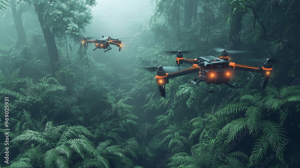 Autonomous AI-guided patrol drones monitoring forests for illegal ...