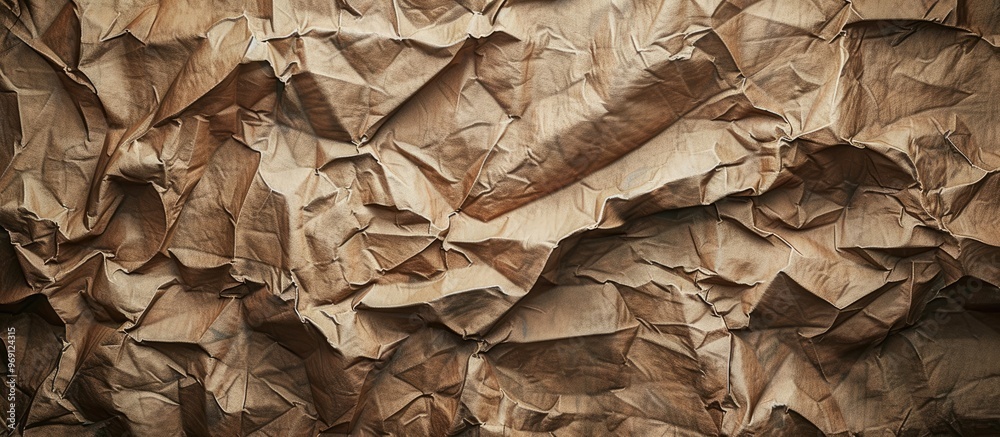 Old brown wrinkled paper texture for background image. with copy space ...