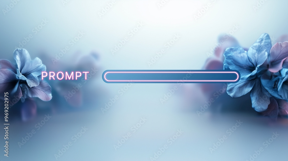 Prompt message bar for artificial intelligence generator. Artificial ...