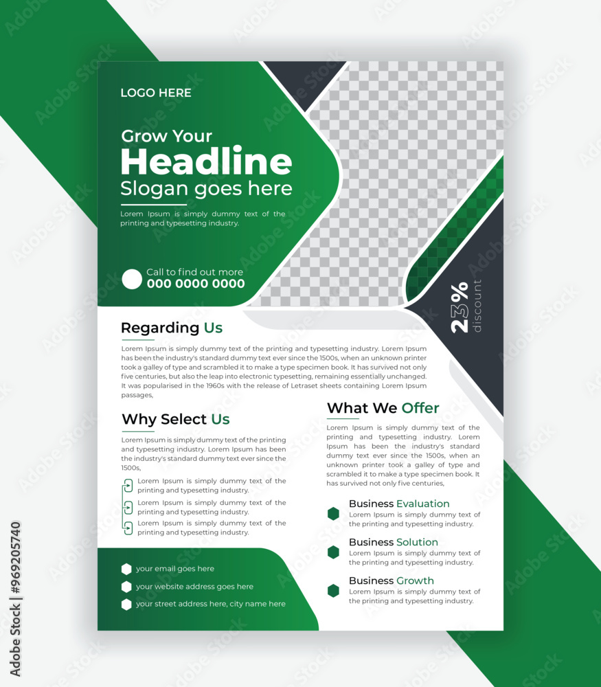 Modern flyer design for advertising promotion and growth company ...