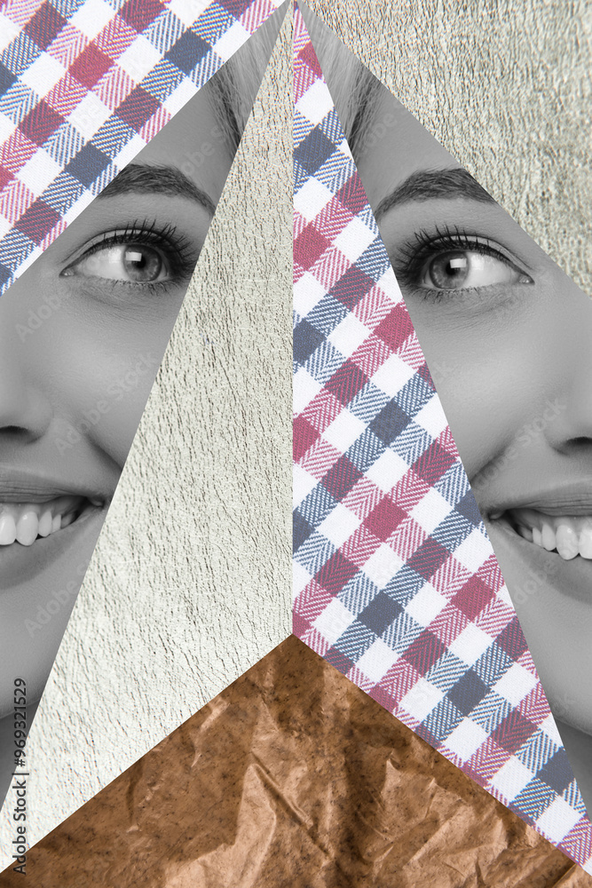 Composite trend artwork sketch photo collage of surreal portrait young ...