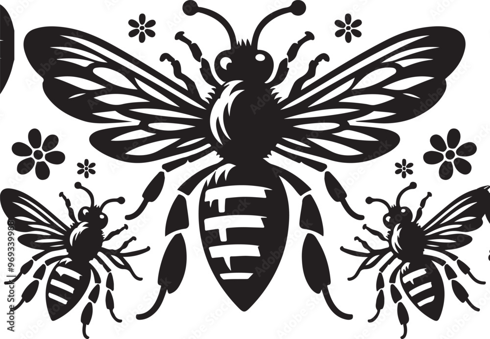 bee clipart vector design,awesome bee svg,high resolution printable bee ...