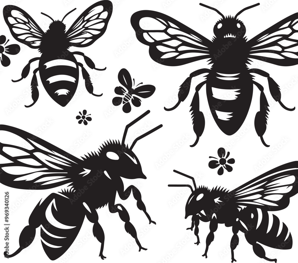 Vector de Stock bee clipart vector design,awesome bee svg,high ...