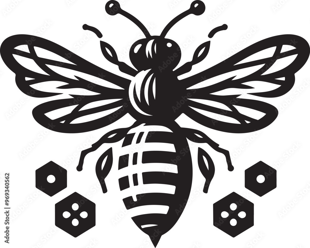 bee clipart vector design,awesome bee svg,high resolution printable bee ...