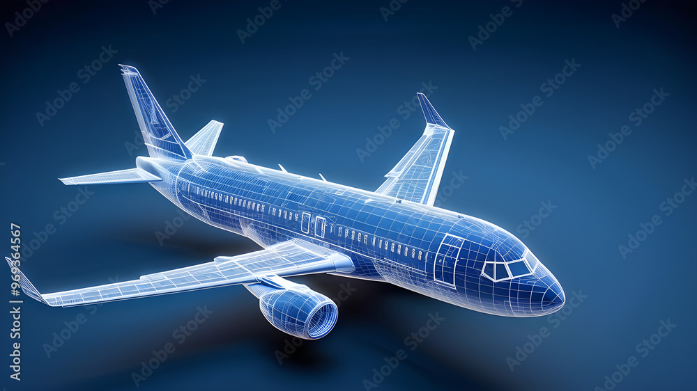 Commercial Passenger Jet Airplane 3D model Flight Transport Vehicle ...
