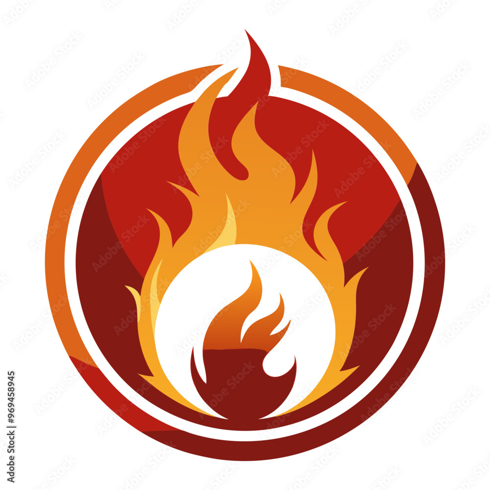 Download Burning Circle Flame Frame Vector Svg File For Design. Stock ...