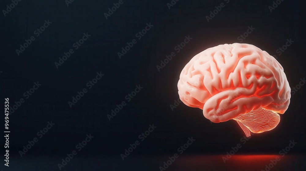 Advanced AI firewall visualized as a glowing digital brain protecting ...
