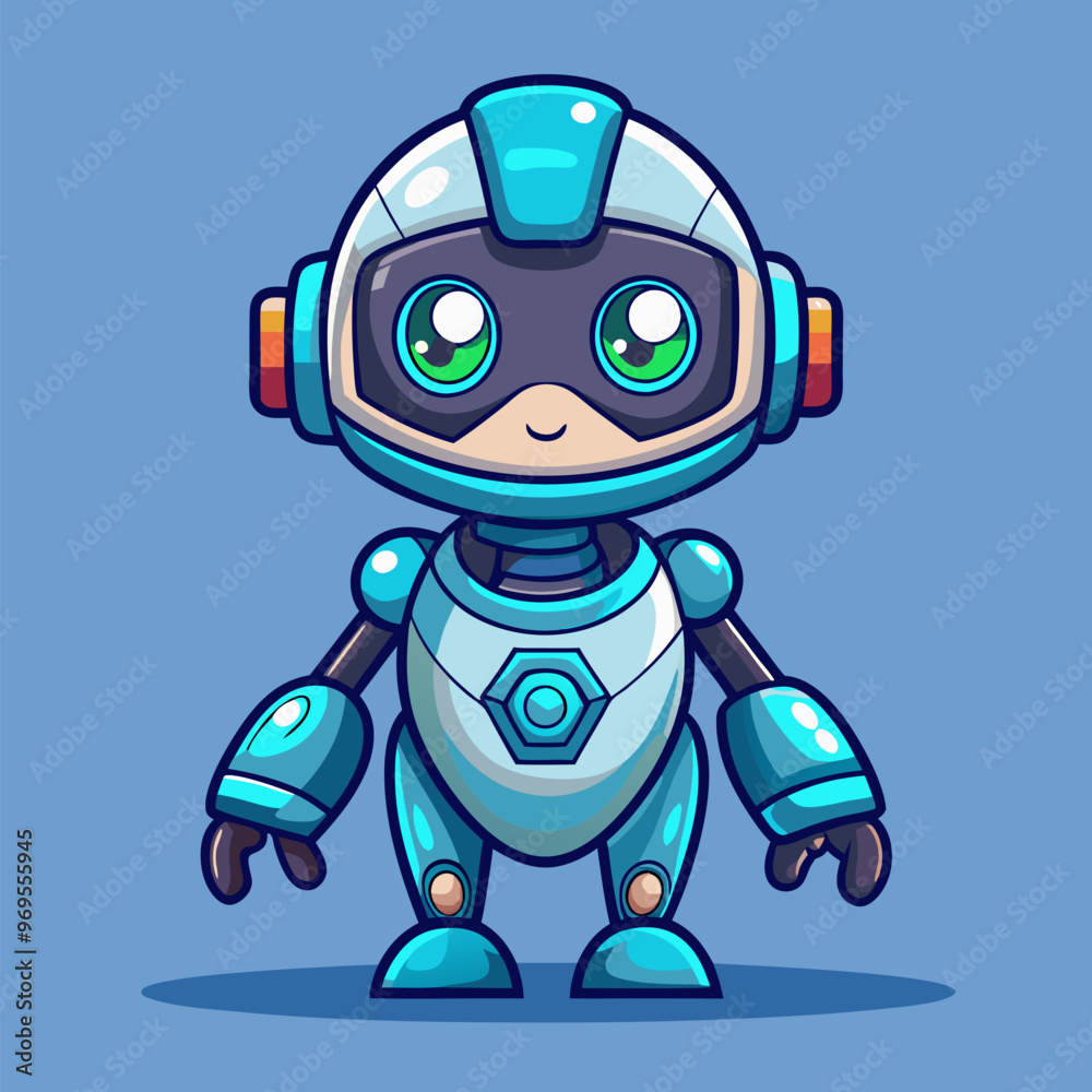 Vector de Stock Cute ai robot character level evolution for game tech ...