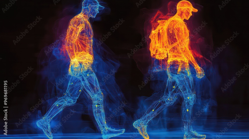 Heatmap of body pain in male and female figures, showing intensity ...