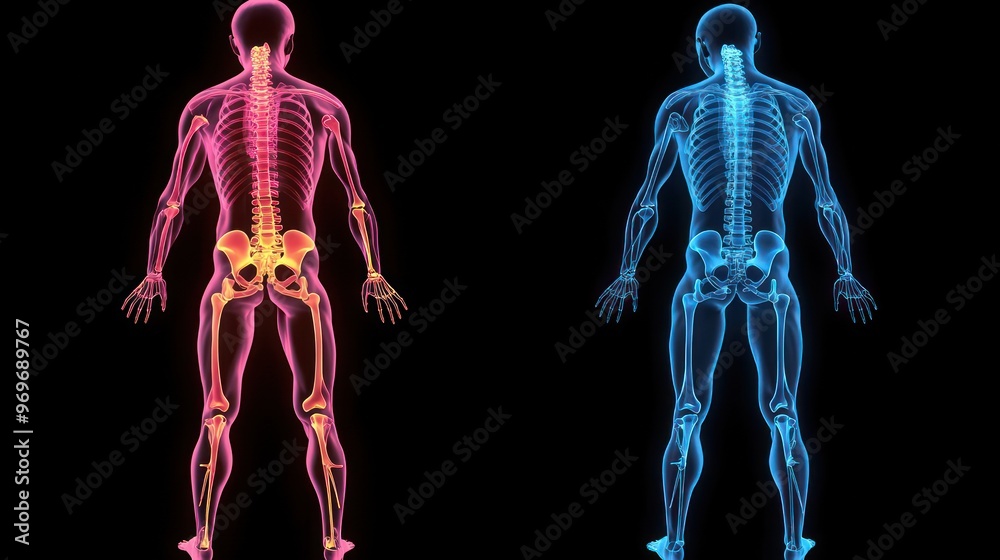 Side-by-side comparison of pain in the male and female bodies. affected ...