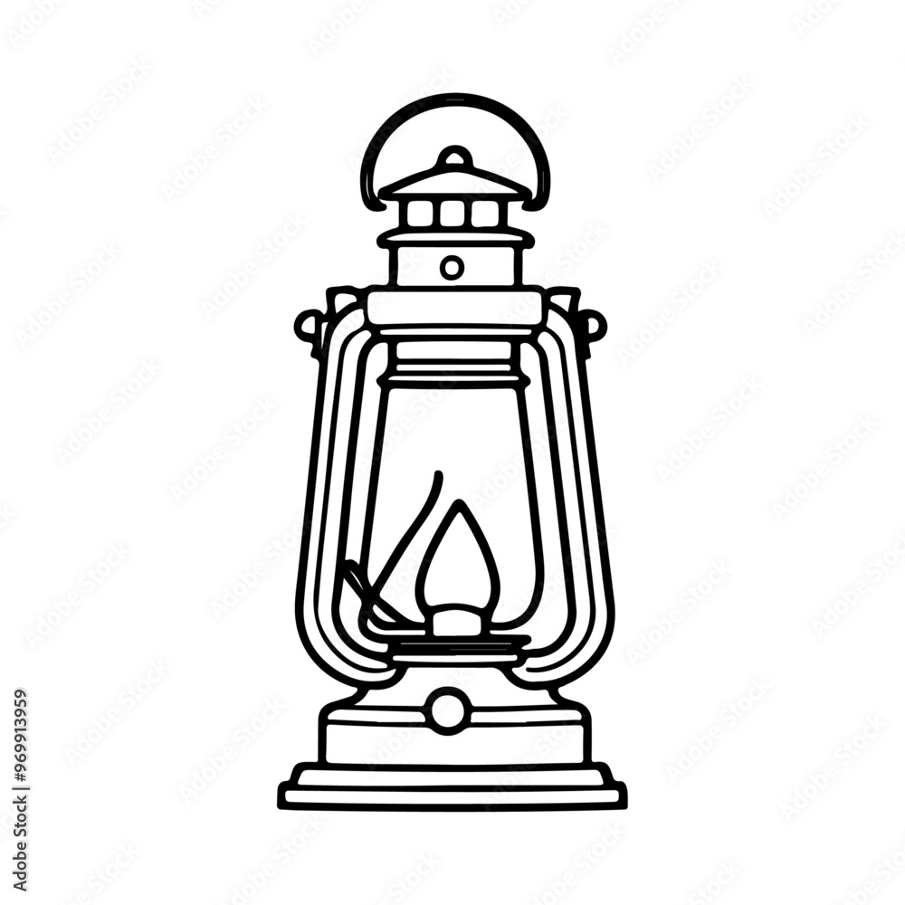European Lantern Silhouette Icon - Transparent Background Clipart ...