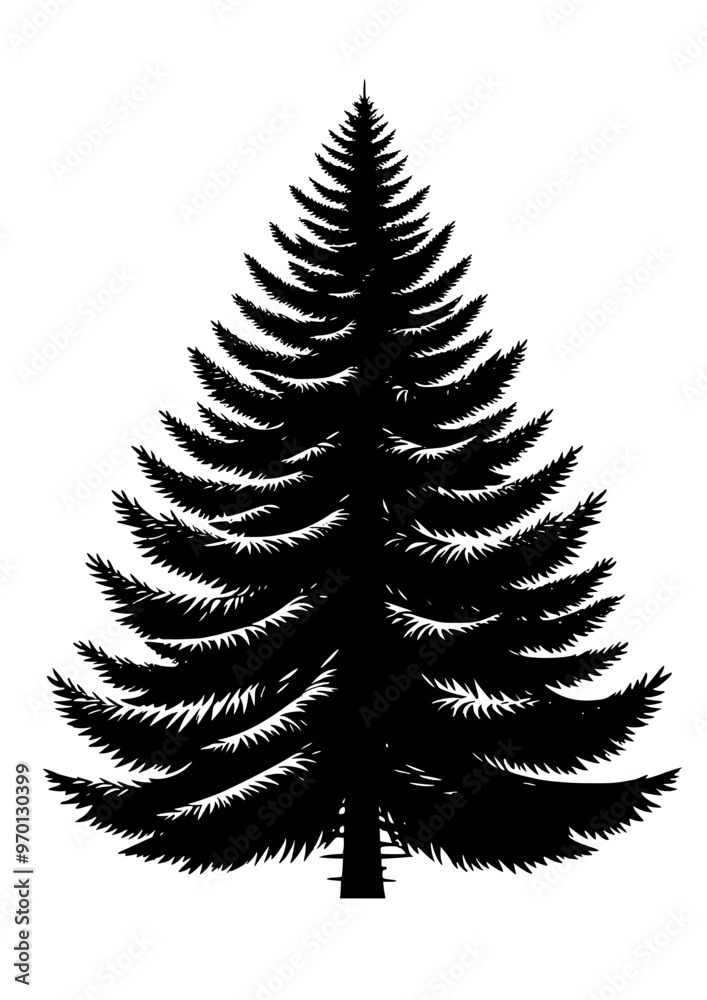 Vector de Stock Pine Tree SVG, Forest Tree SVG, Mountain Forest SVG ...
