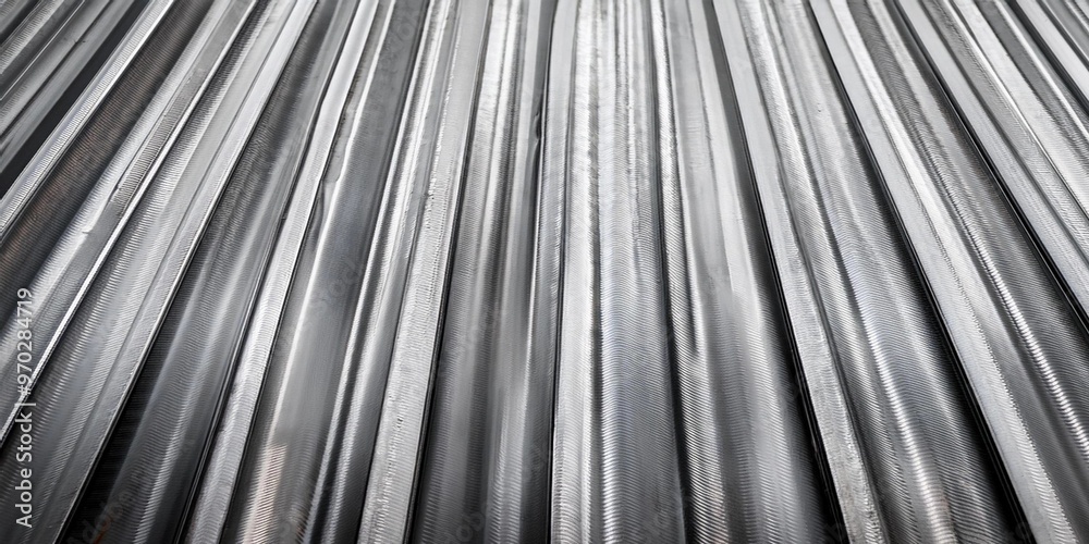 shiny galvanized corrugated steel sheet roofing cladding metal plate ...