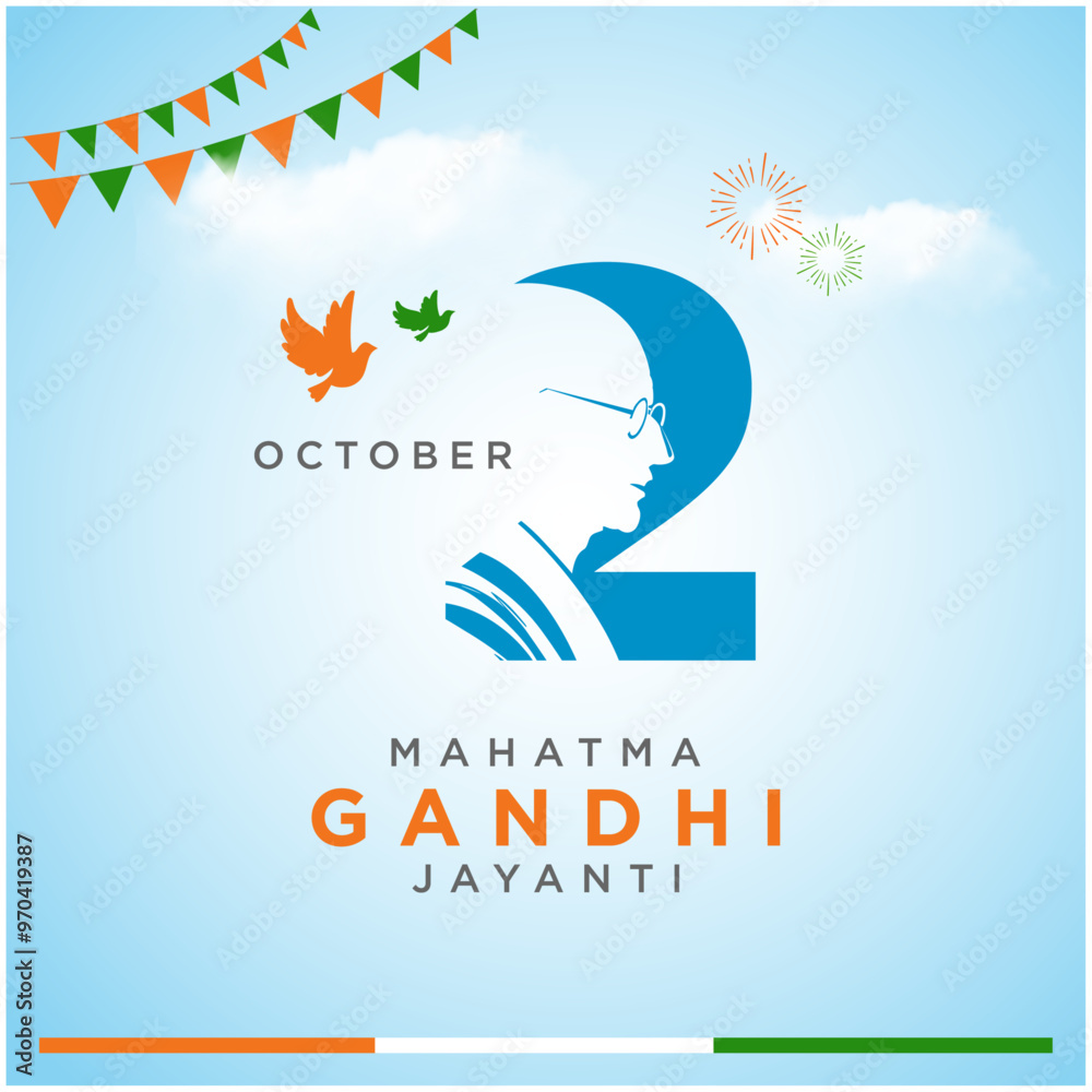 Mahatma Gandhi Jayanti Wishes in English, October 2nd. India. Social ...