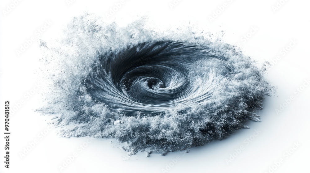 Cyclone clipart, element, 3D illustration, realistic, isolated on white ...