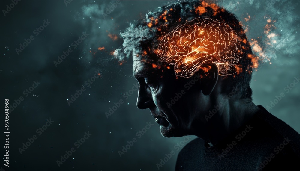 Стоковое фото «Visual representation of alzheimer s disease ...