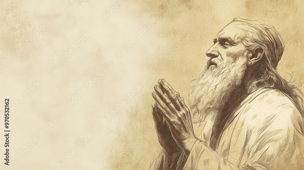 Inspirational Biblical Illustration: Samuel Prays to Lord, Seeks ...