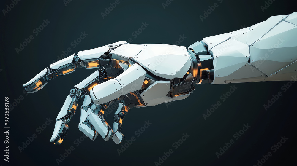 A robotic hand covering that looks like it's from the future, with ...