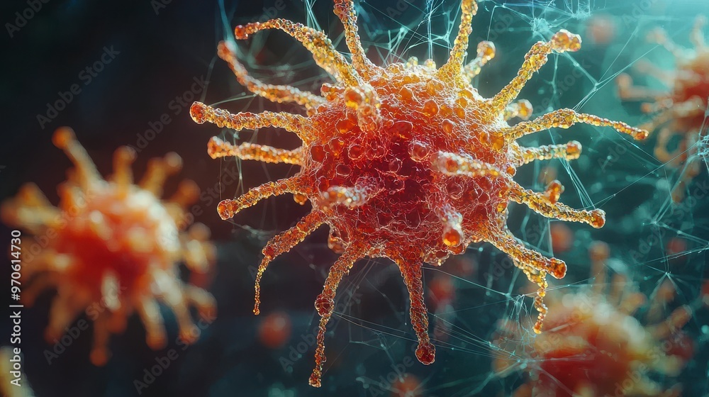 Intricate Close-Up of Bacteriophage Virus Structure Revealing Detailed ...