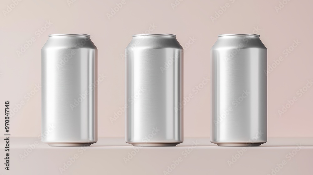How can the silver cans be used as part of a minimalist branding ...