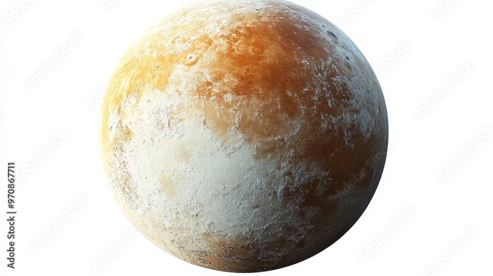 TRAPPIST-1d (exoplanet) clipart, element, 3D illustration, realistic ...